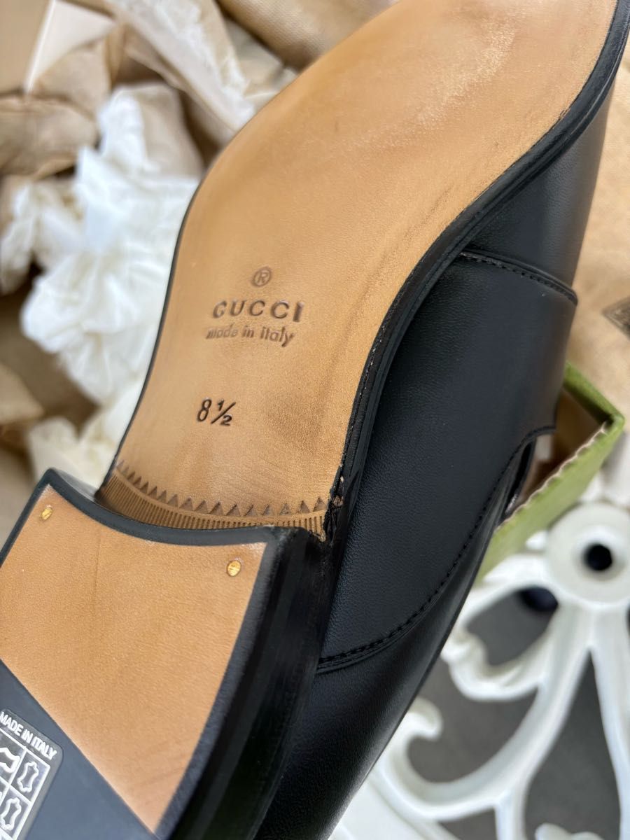 グッチ ローファー GUCCI 黒 アウトレット 27 5 8 5本革 739774 グッチ ローファー GUCCI 黒 アウトレット 27 5 8 5本革 739774