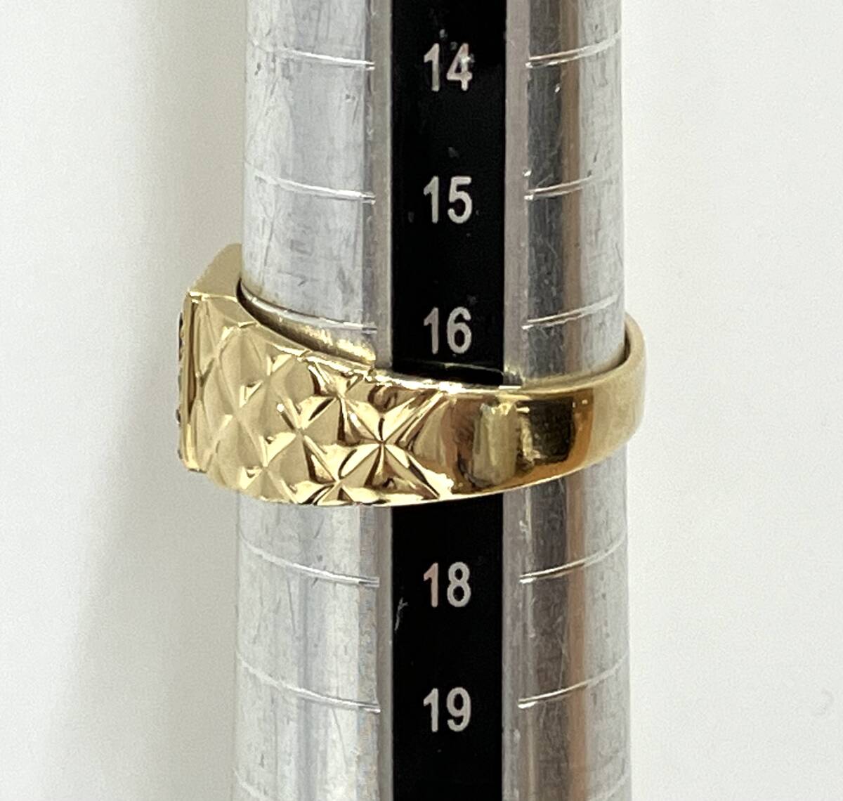 Yahoo!オークション - K18 750 ダイヤ0.08ct カラーストーン リング 指...