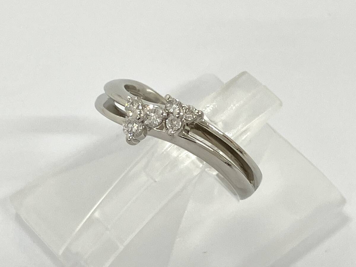 Yahoo!オークション - 組曲 Pt900 ダイヤ0.14ct 9号 3.5g プラチナリン...