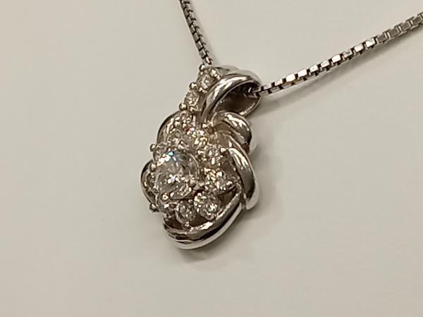 Yahoo!オークション - Pt900 Pt850 全長39.5㎝ D0.35 0.44ct 総重量7.6...