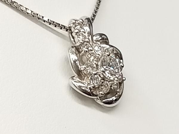 Yahoo!オークション - Pt900 Pt850 全長39.5㎝ D0.35 0.44ct 総重量7.6...