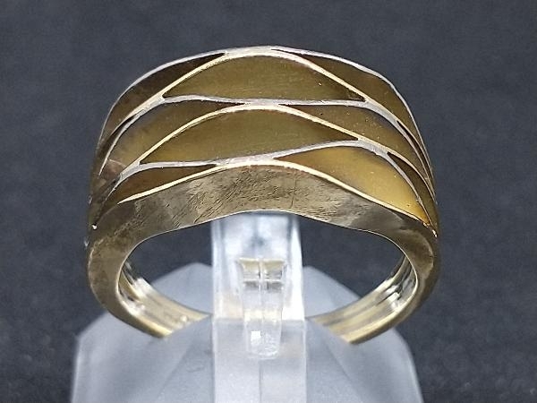 Yahoo!オークション - K18 K14 WG YG コンビリング 指輪 ホワイトゴー...