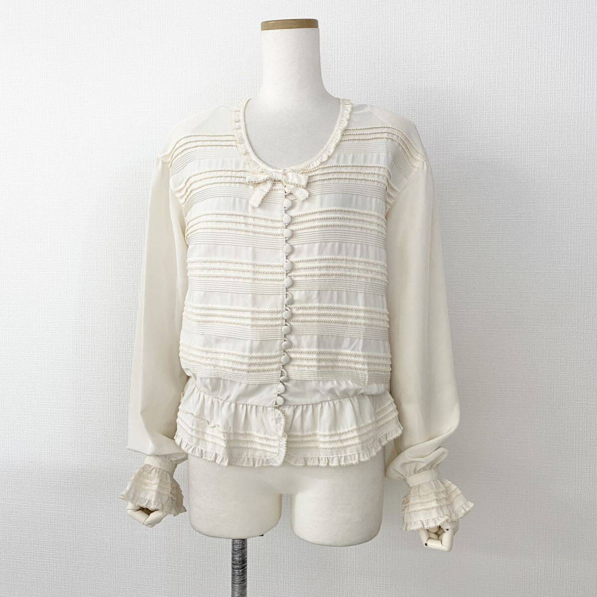 Yahoo!オークション - Fg3 INGEBORG インゲボルグ フリルブラウス 長袖...