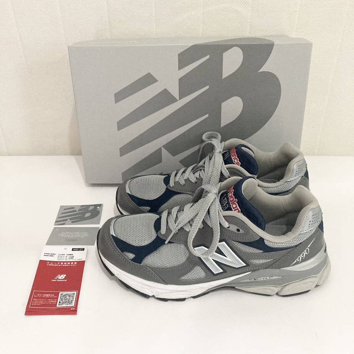 Yahoo!オークション - 美中古 2回使用のみ USA製 new balance M990GJ3 ...