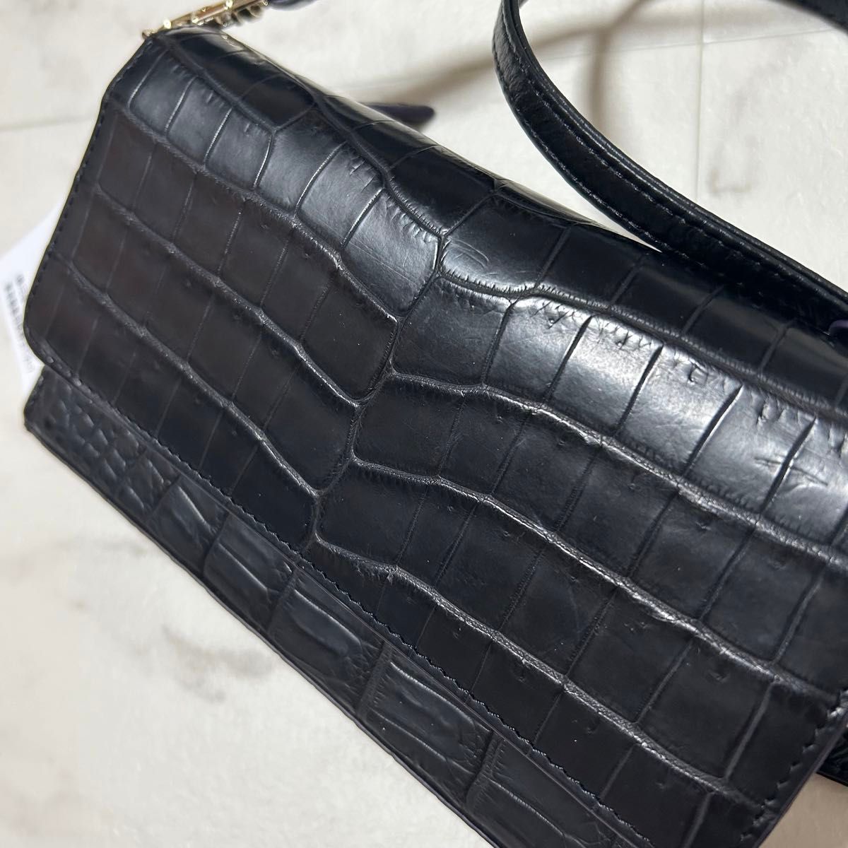 新品・未使用】三宝 サンポウ マットクロコダイル ショルダー 新品・未使用】三宝 サンポウ マットクロコダイル ショルダー