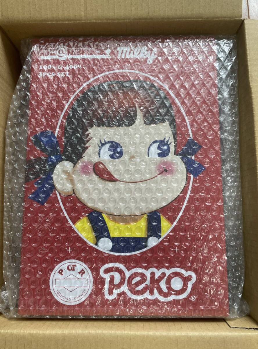 ベアブリック BE@RBRICK POTR ペコちゃん 100％ & 400％ 不二家公式ネットショップ 当選品 吉田カバン FUJIYA PECO 吉田カバン コラボ(キューブリック、ベア ...