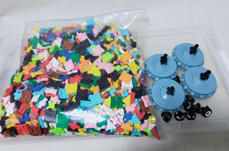 Yahoo!オークション - ほぼ美品 LaQ 大量 1Kg以上 17色 クリスタル ハ...