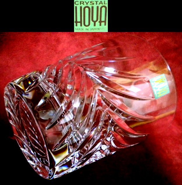 Yahoo!オークション - 売切 HOYA クリスタル オンザ ロック グラス 大...