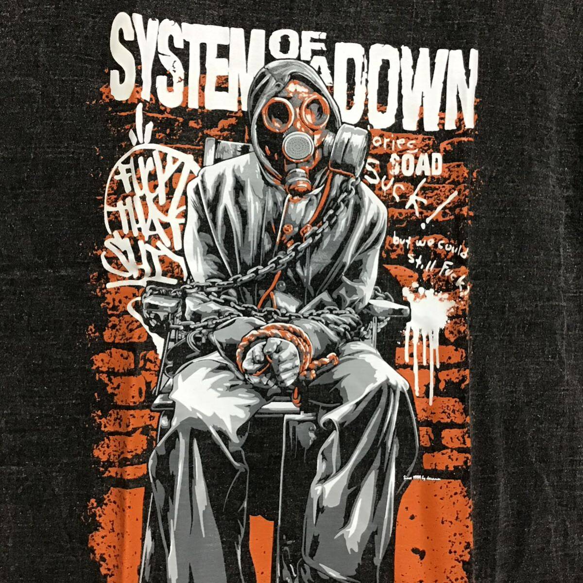 システムオブアダウン XLサイズ ストーンウォッシュ Tシャツ システムオブアダウン XLサイズ ストーンウォッシュ Tシャツ