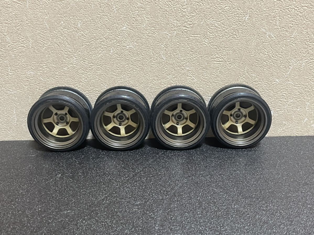 日本代購代標第一品牌【樂淘letao】－1/10 スケールダイナミクス TE37 小径ホイール オフセット13 ラジドリ LP86 ヨコモ レーヴD86旧車ラジコン ドリフト カスタムホイール