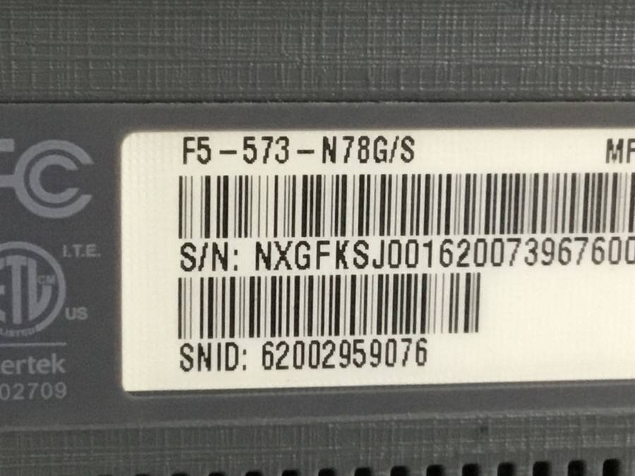 acer F5-573-N78G/S Aspire Core i7 6500U 2.50GHz 8GB 1000GB 現状品(15インチ～)｜売買されたオークション情報、yahooの商品情報を ...