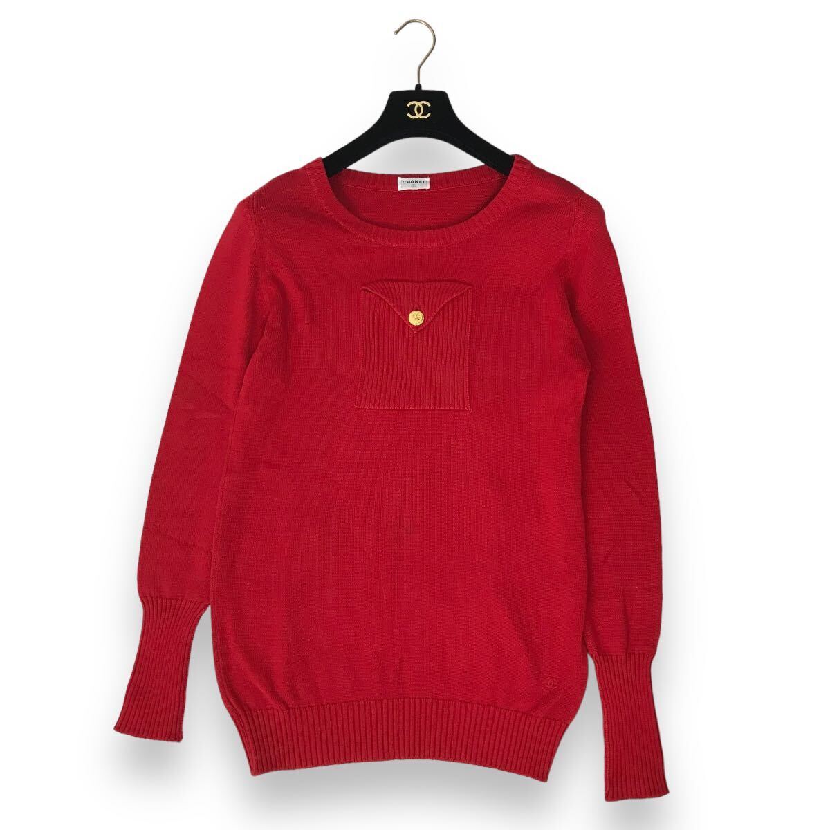 Yahoo!オークション - n51 正規品 CHANEL シャネル Vintage ニット ト...