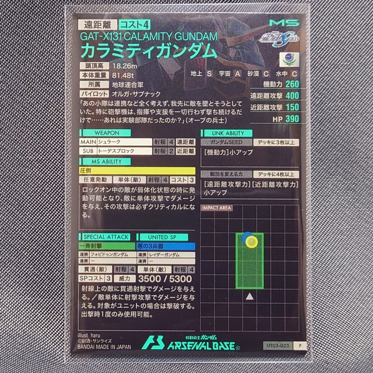 Yahoo!オークション - アーセナルベース UT03-023P カラミティガンダム...