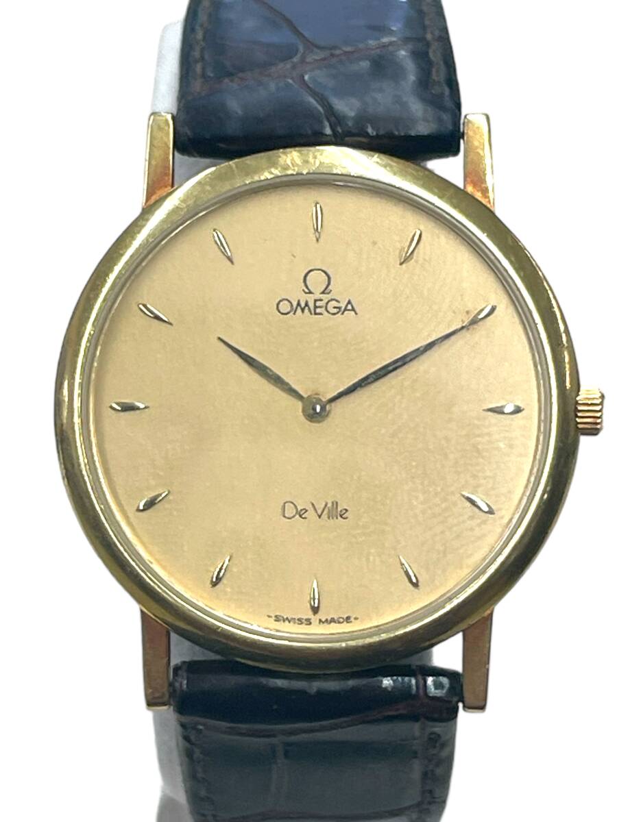 Yahoo!オークション - OMEGA DeVille K18 稼働品 オメガ デビル クオー...