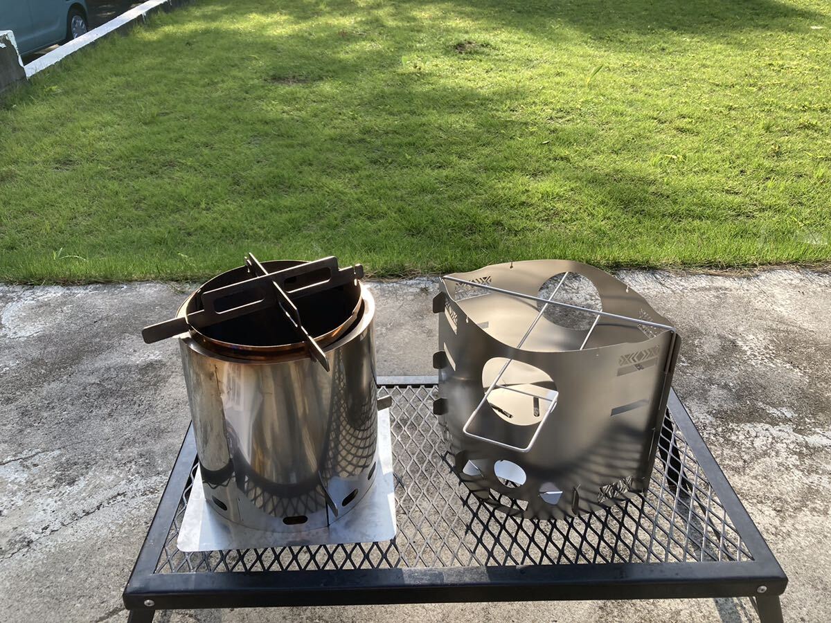 Yahoo!オークション - CGK巻き薪ストーブ＋ブースターニ次燃焼機能オプ...