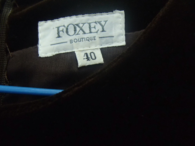 Yahoo!オークション - #62247フォクシー FOXEY ベロア ワンピース ひざ...