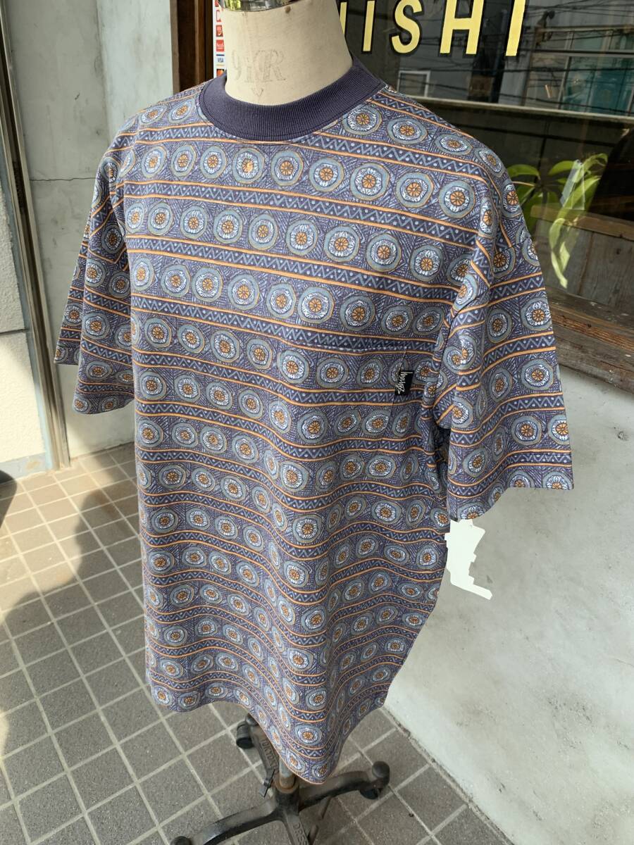 デッドストック 80s OLD STUSSY ステューシー 総柄 Tシャツ デッドストック 80s OLD STUSSY ステューシー 総柄 Tシャツ