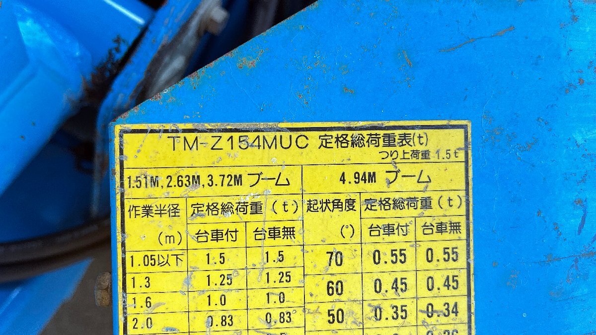 タダノ TADANO カニクレーン ゴムクローラー自走式 1.5t吊 TM-15Z-2-03 4段ブーム ラジコン付 造園石材 ガソリンエンジン 建機 倉(トラック、ダンプ、建設機械)｜売買さ ...