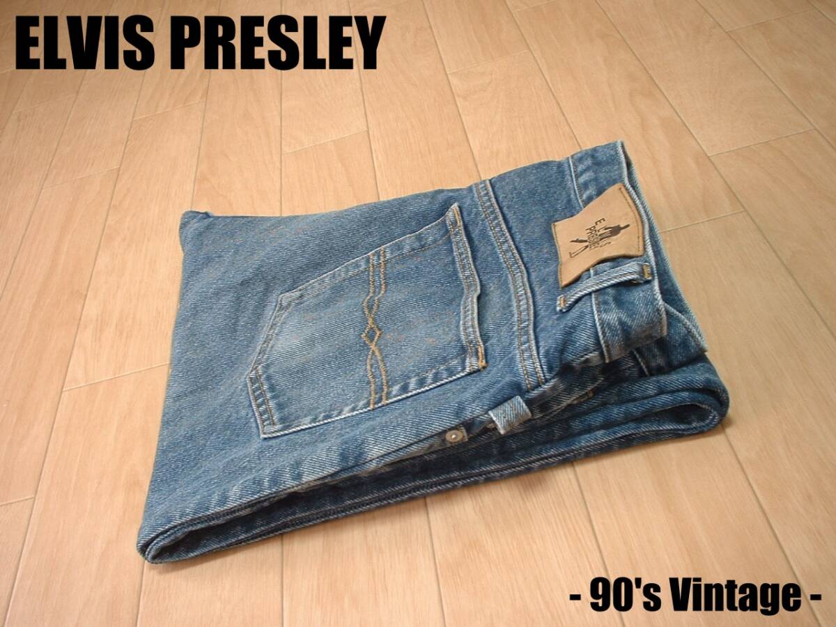 90sビンテージ ELVIS PRESLEYジーンズW85正規エルビスプレスリーVintageデニムパンツ革パッチストレートジッパーフライ(W34～)｜売買されたオークション情報、yahooの ...