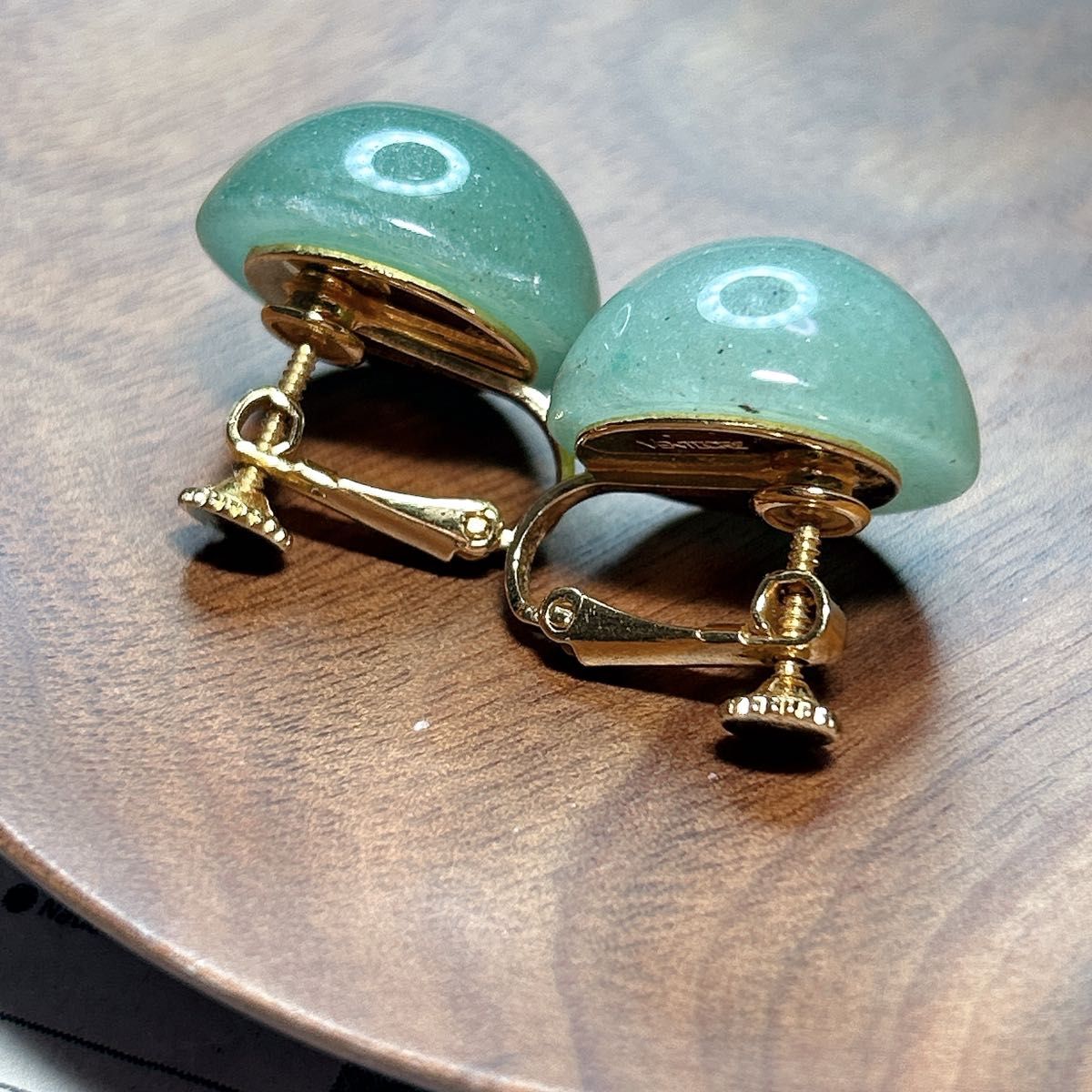 ventdore jewelry Vintage ヴィンテージ 翡翠イヤリング 天然石 ventdore jewelry Vintage ヴィンテージ 翡翠イヤリング 天然石