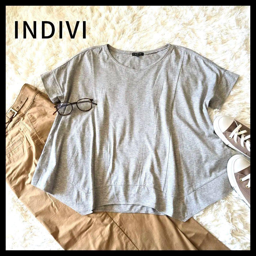Yahoo!オークション - 美品 INDIVI インディヴィ カットソー グレー M ...