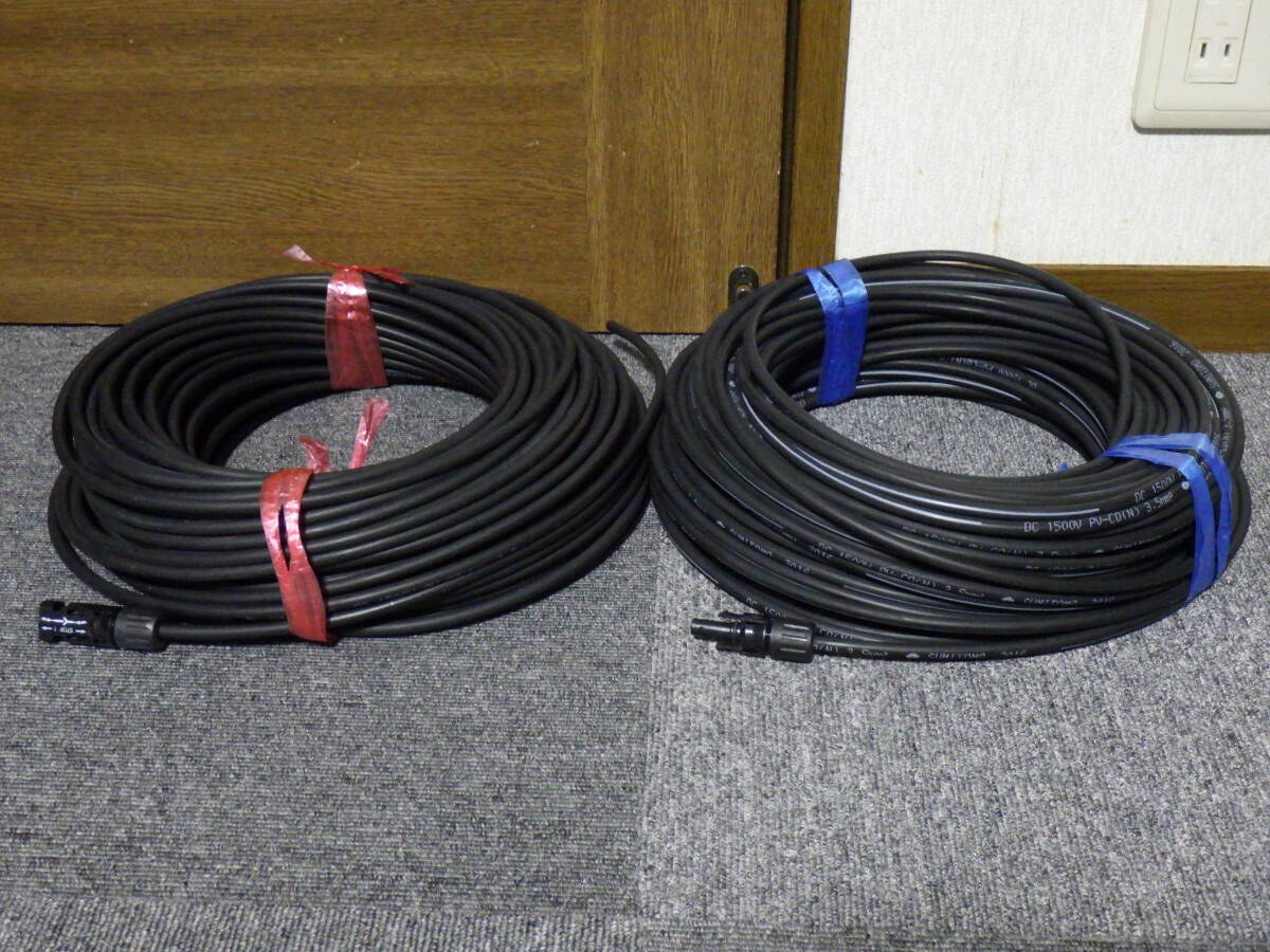 Yahoo!オークション - 住友電工 PV-CQ 3.5sq MC4コネクタ付 50m 1組2本...