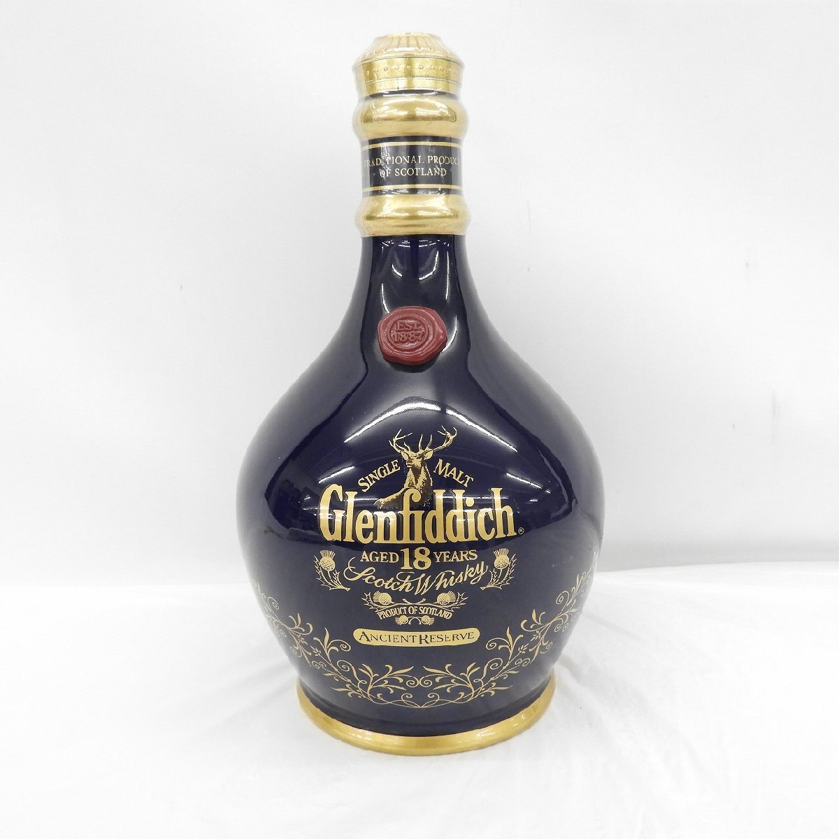 未開栓 Glenfiddich グレンフィディック 18年 エンシェントリザーブ 青陶器ボトル ウイスキー 700ml 43％ 1269g 957121412 0709(ハイランド)｜売買され ...