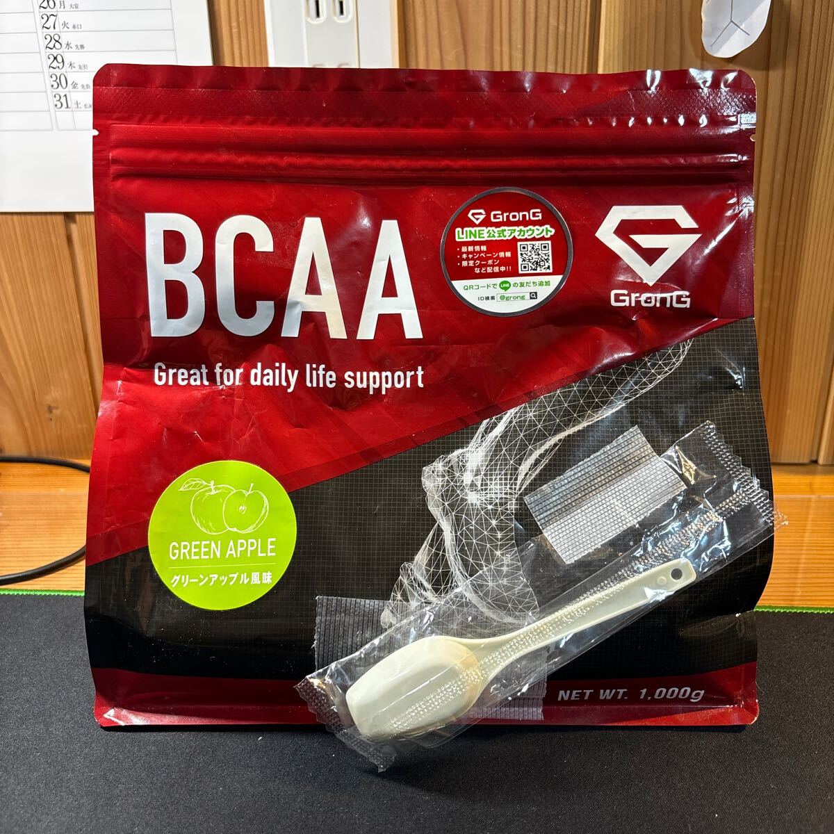 Yahoo!オークション - GronG BCAA パウダー 1kg 未開封 グリーンアッ...
