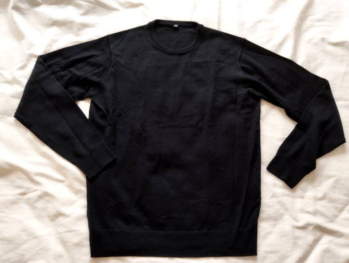 Yahoo!オークション - Muji 黒セーターL