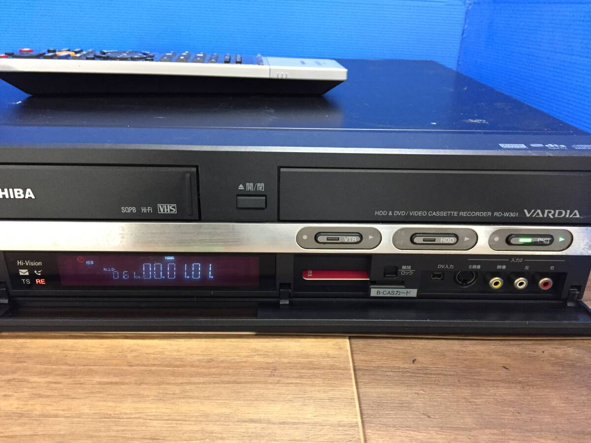 Yahoo!オークション - 東芝 VHS/HDD/DVDレコーダー RD-W301 リモコン付...