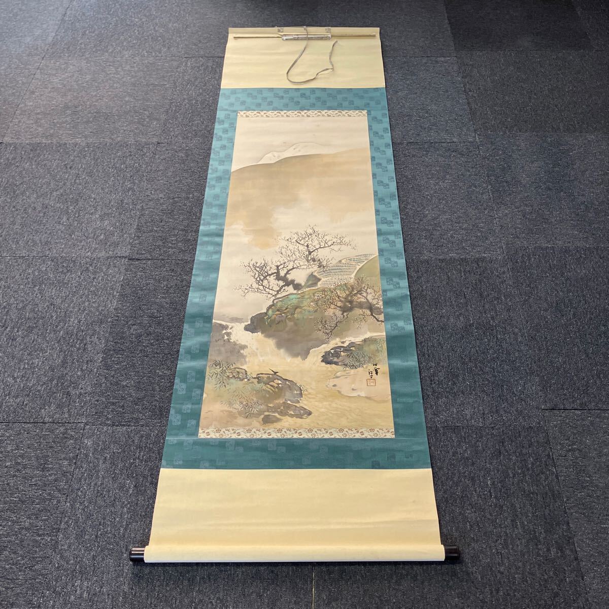 Yahoo!オークション - 【模写】掛軸 絹本 山水 箱無 同梱可能 No.1784