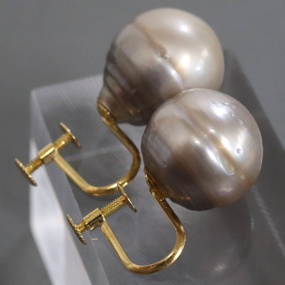 Yahoo!オークション - K18パールイヤリング 7.9g