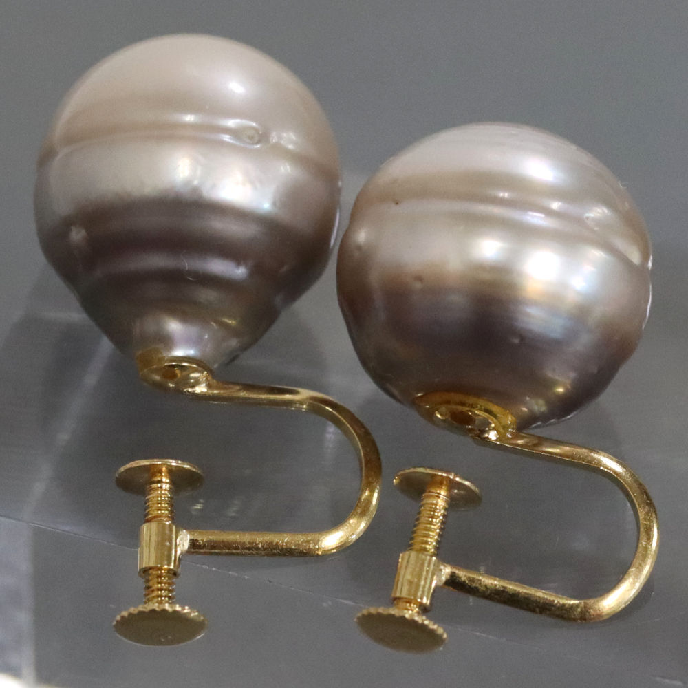 Yahoo!オークション - K18パールイヤリング 7.9g