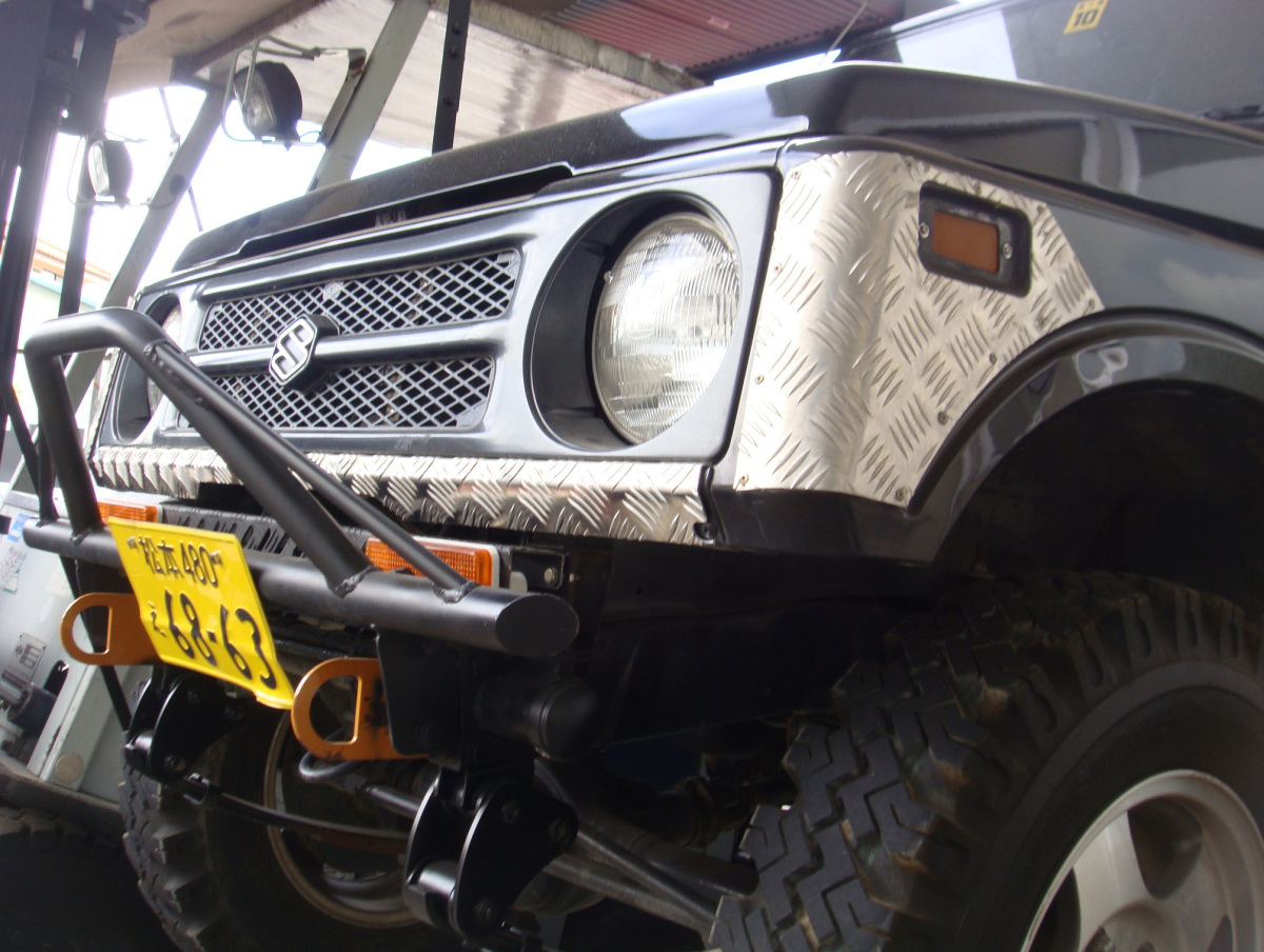 Yahoo!オークション - ジムニー用フロントグリルアンダーガード 適用車...