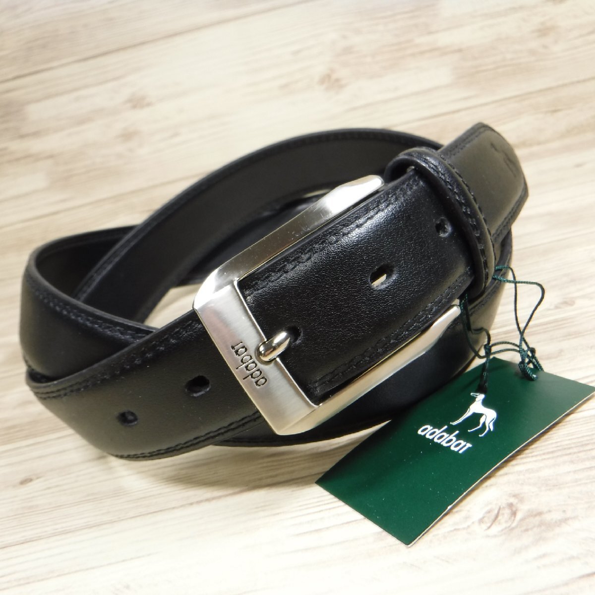 Yahoo!オークション - V76 アダバット 新品 ロゴバックル 黒 35mm 幅...