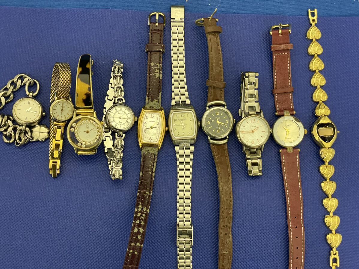 Yahoo!オークション - レディースクォーツ腕時計10点まとめジャンク品...