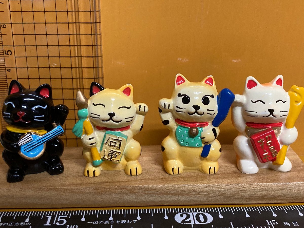 Yahoo!オークション - GF1-171 七福猫 七福神 招き猫 台座付 ネコ フィ...