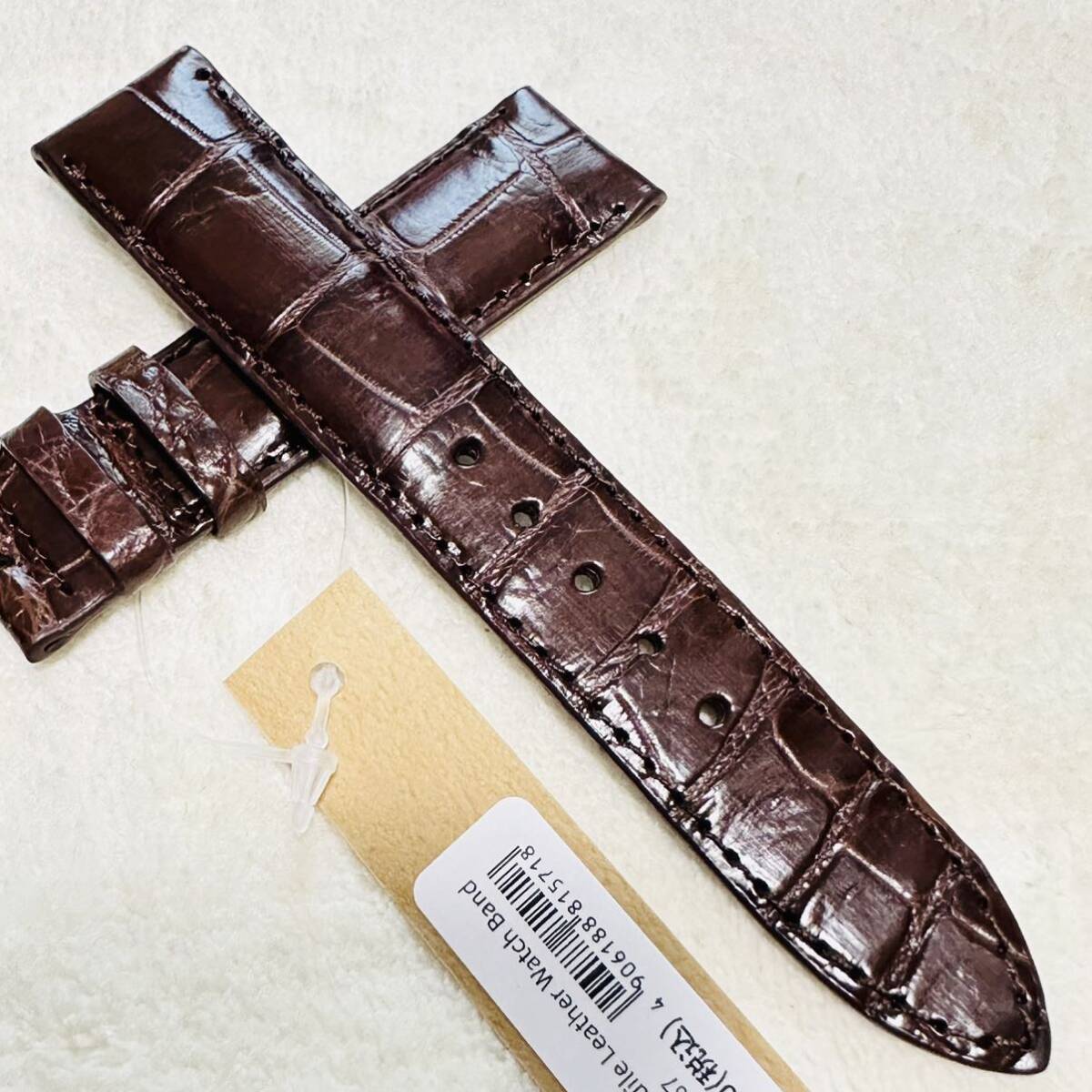 Yahoo!オークション - 4467#20mm-18mmダークブラウン 本物クロコダイル...