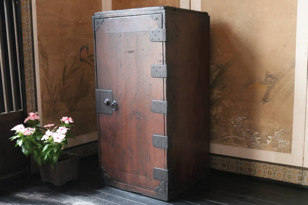 Yahoo!オークション - b186.古民芸 古い時代箪笥山形県庄内地方背負箪...