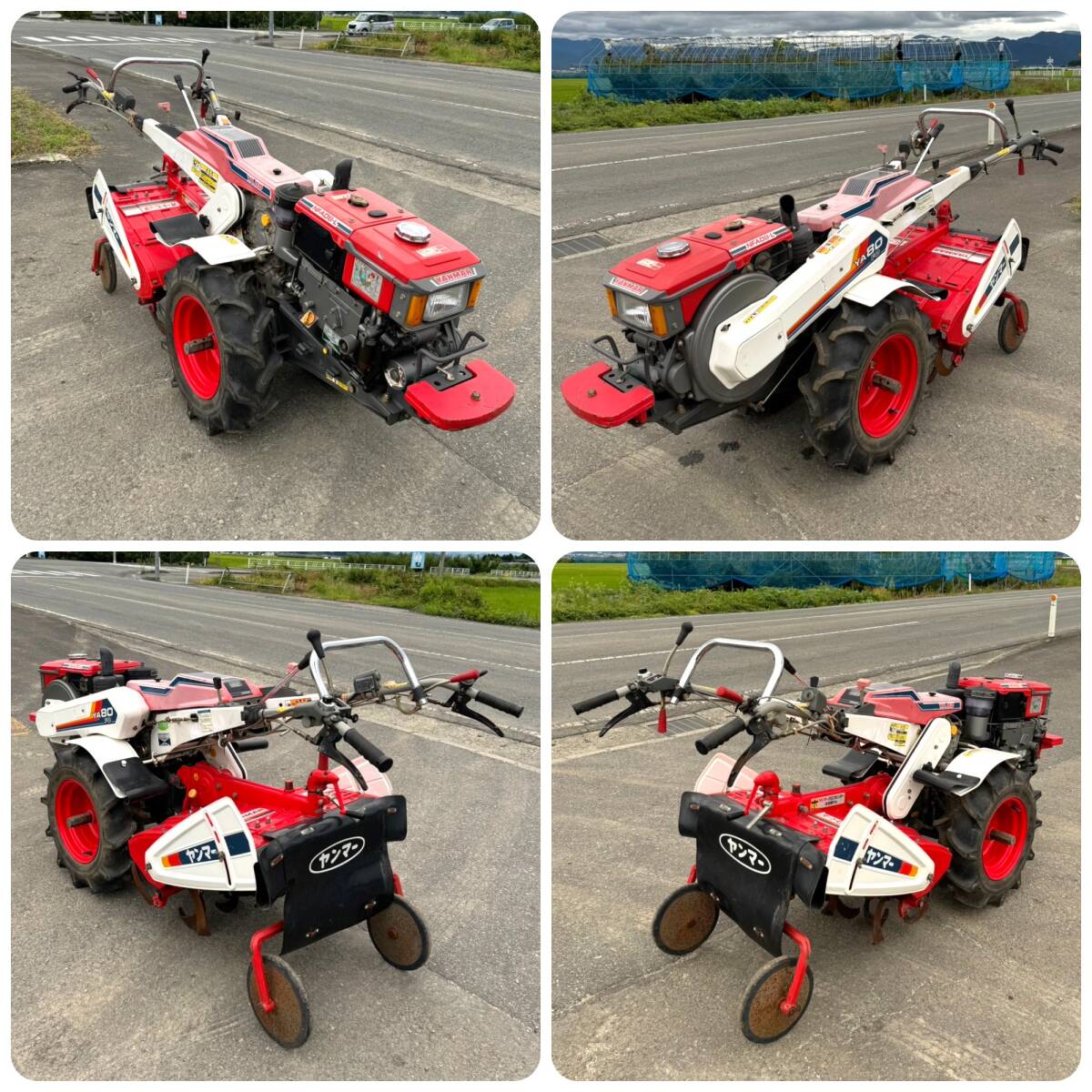 Yahoo!オークション - YANMAR デイーゼル 耕うん機 YA80 8馬力 セル付...