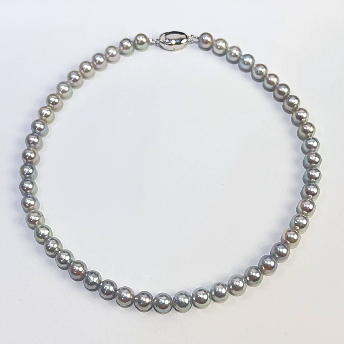 Yahoo!オークション - SV AKOYA ナチュラル 無調色 アコヤパール ネッ...