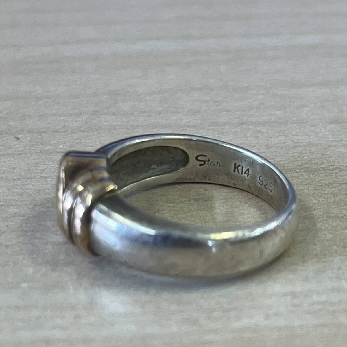Yahoo!オークション - 【TK0809】指輪 K14 925 刻印 約5g サイズ約13号