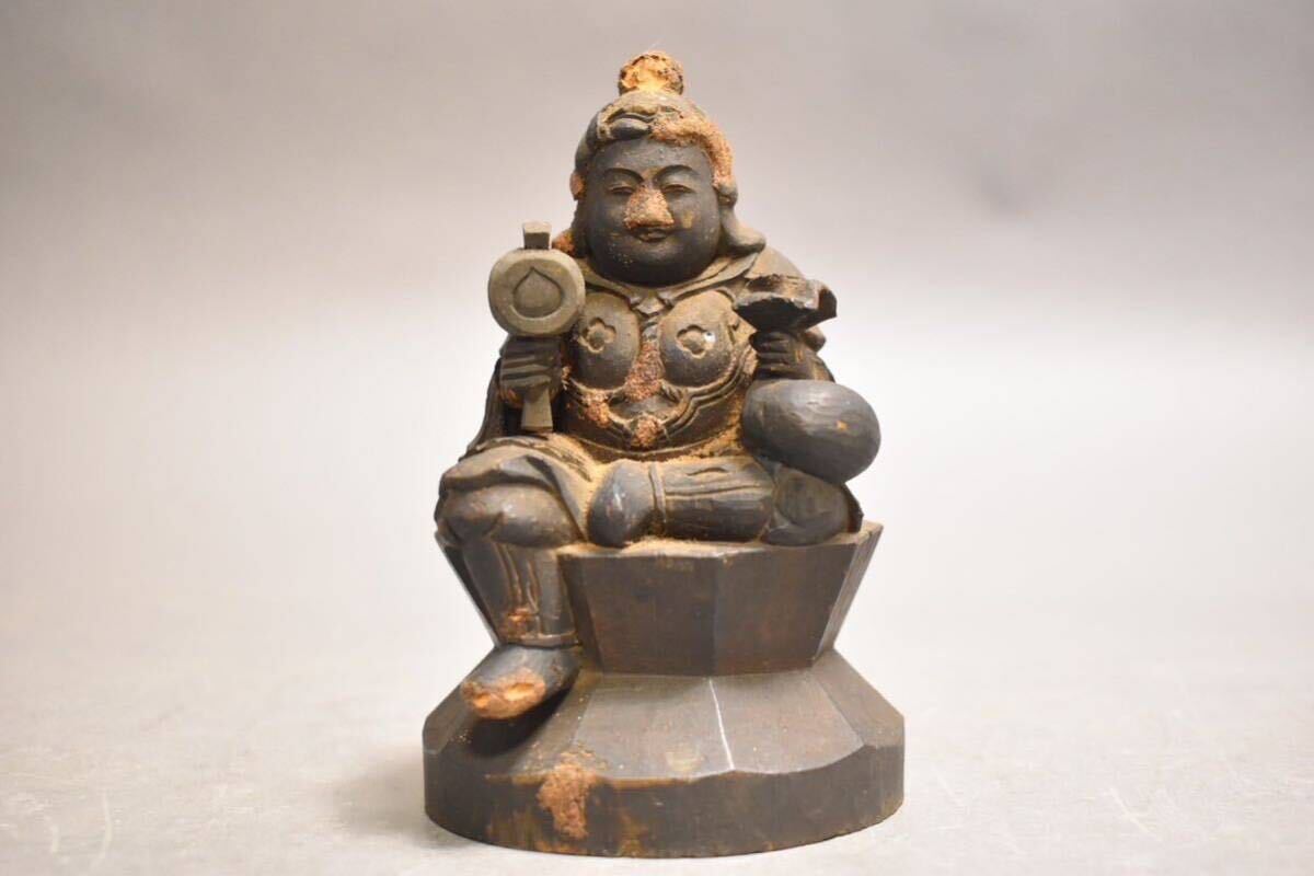 Yahoo!オークション - 【英】A263 時代 木彫摩伽羅大黒天 中国美術 朝...