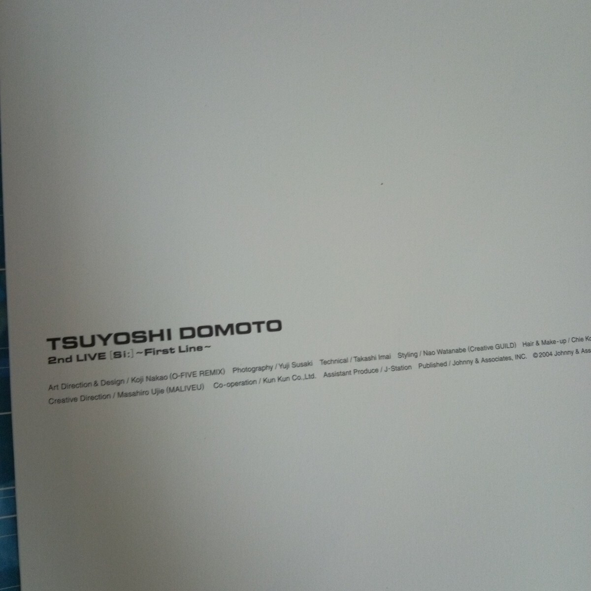 g-538 堂本剛 2nd LIVE Si:~First Line~ 2004年発行 13(ミュージシャン)｜売買されたオークション情報、yahooの商品情報をアーカイブ公開 - オークファン ...