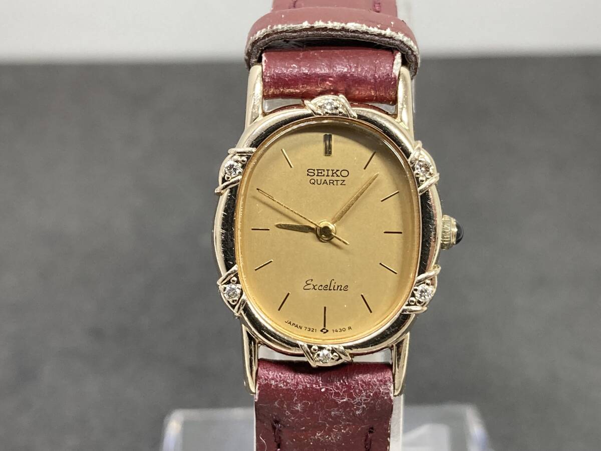 1円 稼働品 10KT SEIKO ExceLine/セイコー エクセリーヌ 10KT 7321-5880 レディース腕時計 QZ KB-0708(エクセリーヌ)｜売買されたオークション情報 ...