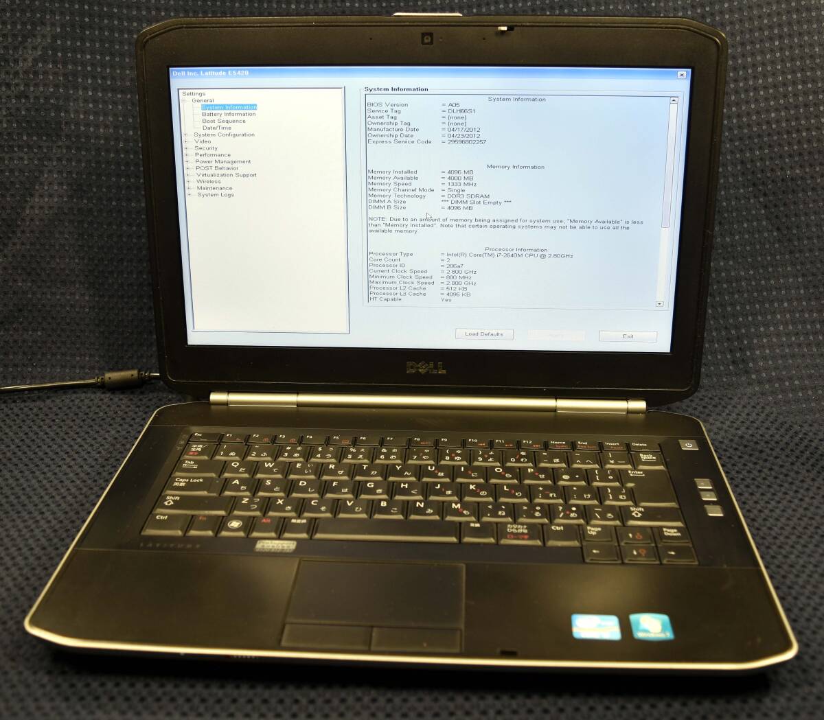 Yahoo!オークション - 起動確認のみ(ジャンク扱い) DELL Latitude E542...