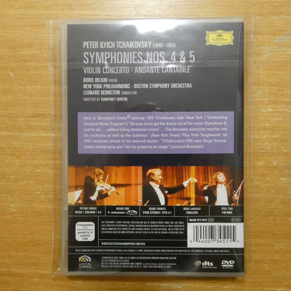 044007345115; DVD BERNSTEIN / TCHAIKOVSKY:SYMPHONIES NOS.4&5 etc. 004400734511(クラシック)｜売買された ...