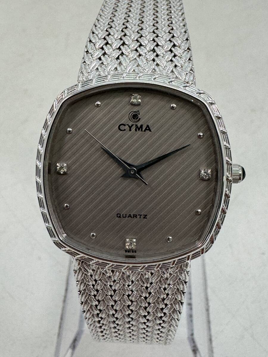 Yahoo!オークション - S0608-510 1317腕時計 シーマ CYMA 4Pダイヤ シ...