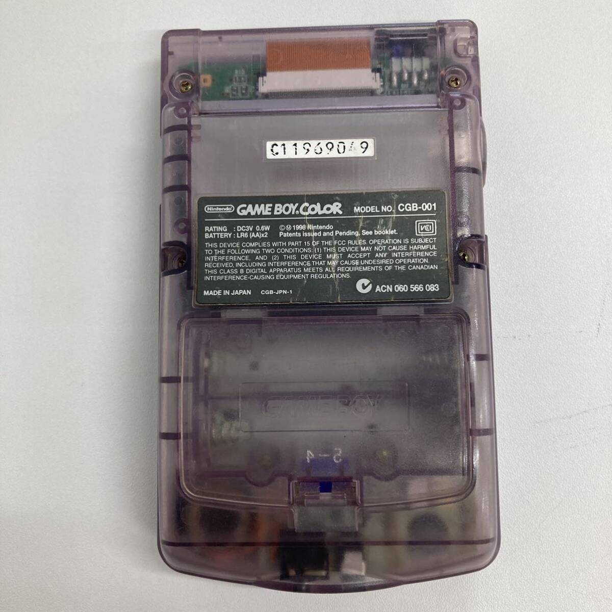 Yahoo!オークション - Nintendo GAMEBOY COLOR CGB-001 クリアパープル...