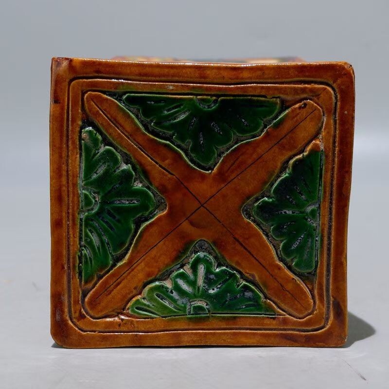 Yahoo!オークション - 旧家蔵出 古玩 唐三彩花巻葉紋四方焼枕 復古 F